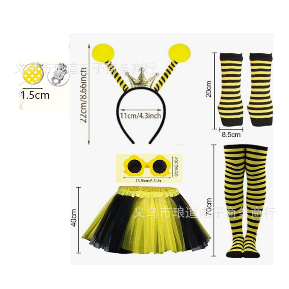 万圣节舞台表演服装黄黑条纹蜜蜂套装-阿里巴巴