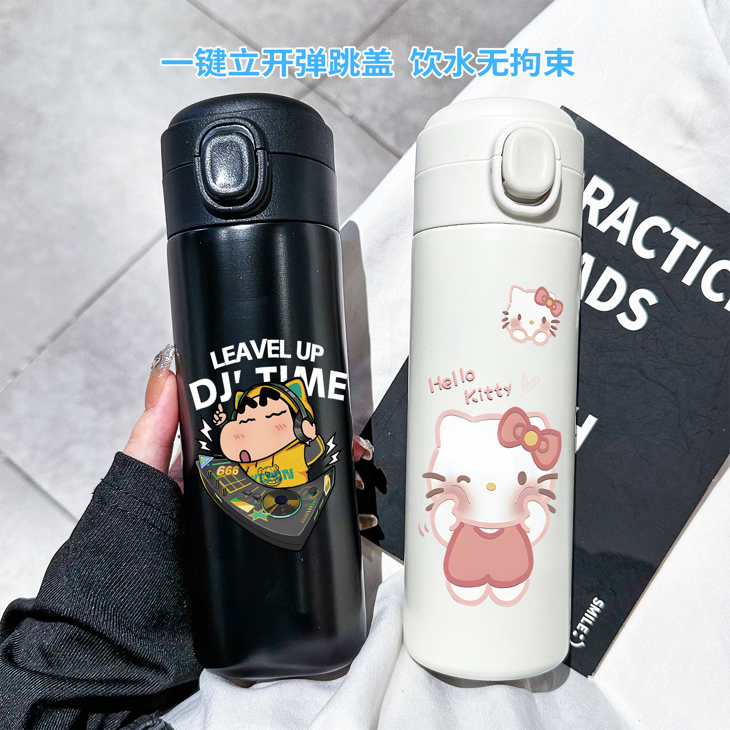 304不锈钢保温杯ins高颜值卡通学生水杯子女可爱新款大容量-阿里巴巴