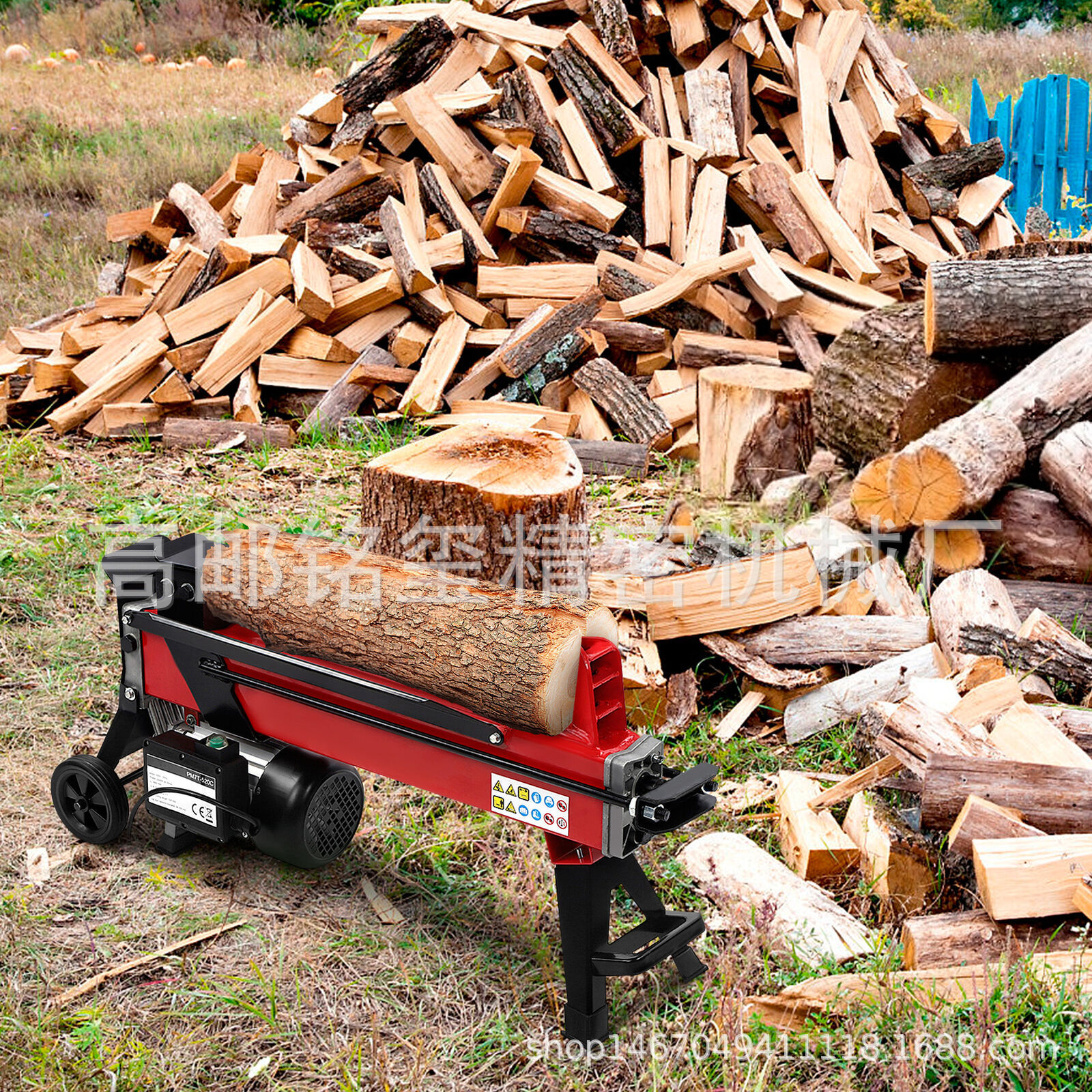电动破柴机液压劈木机 农村全自动劈柴神器 木头分裂机家用劈柴机-阿里巴巴