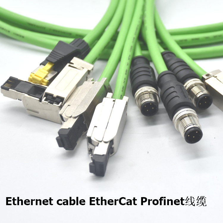 profinet/ethercat/ethernet工业以太网连接器M12-4芯D型转RJ45-阿里巴巴
