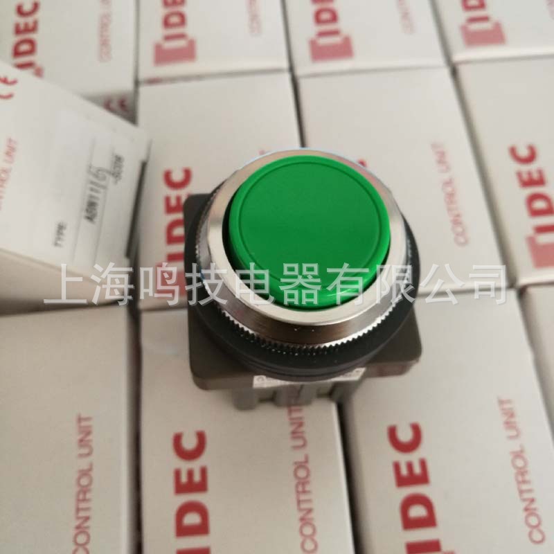 全新idec和泉平头按钮开关ABN111G原装ABN120G绿色自复位30mm开关-阿里巴巴
