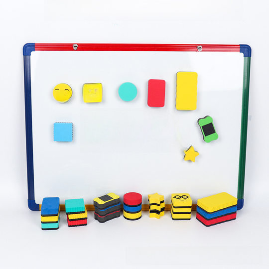 Factory Customized eraser magnetic eva felt cloth color creative cartoon blackboard whiteboard ...