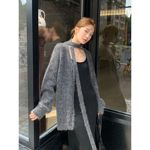 【年货节福利款不退换】马海羊毛外搭毛衣2024开衫上衣女M9215-阿里巴巴