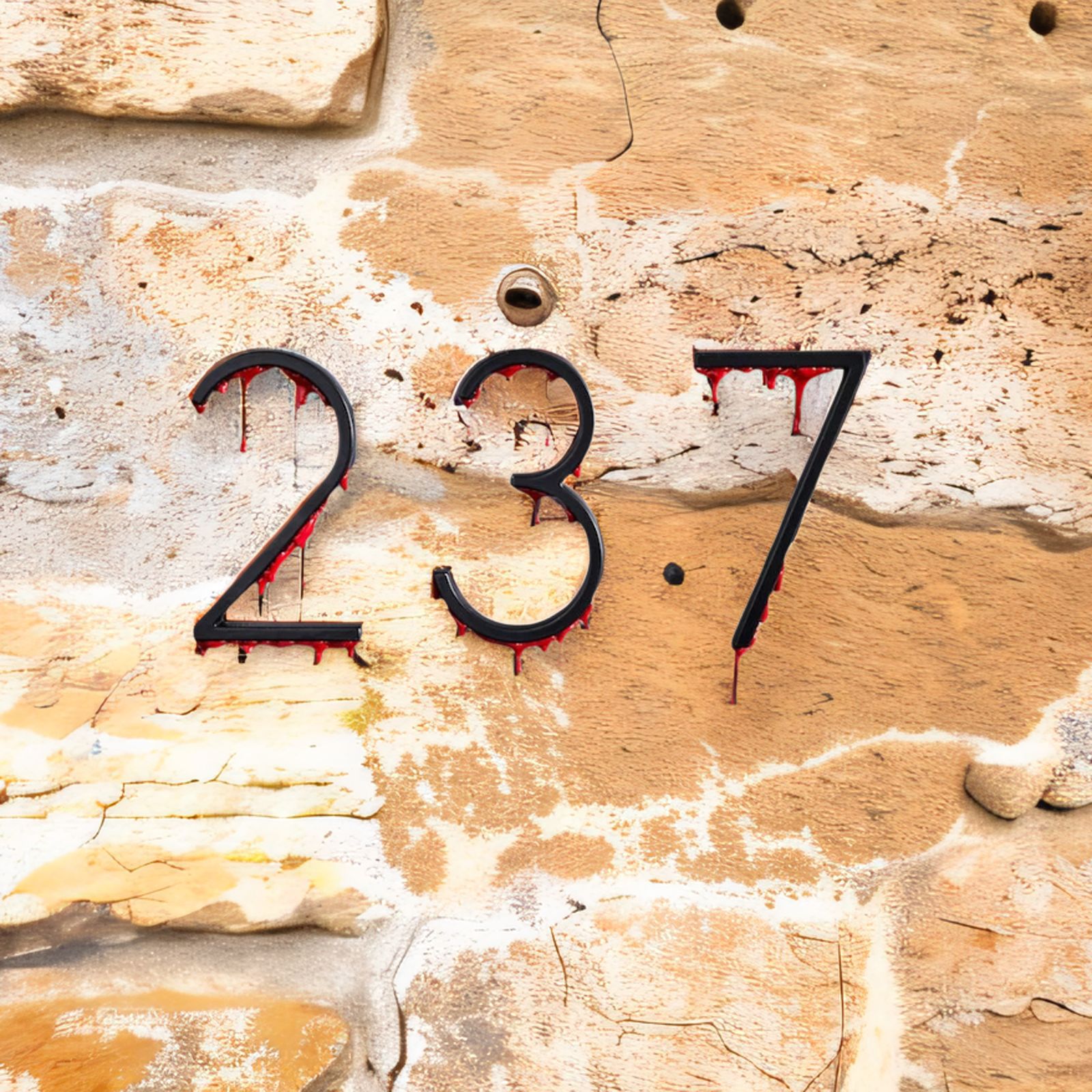 Bloody Halloween Number Sign万圣节恐怖数字门牌号数字流血数字-阿里巴巴