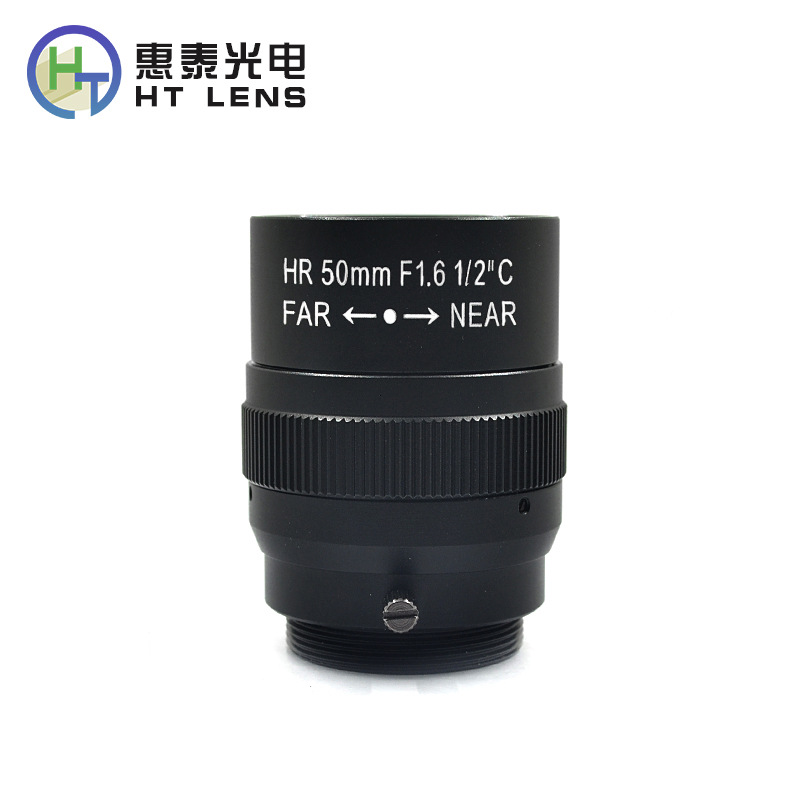 工业镜头50mm高清定焦1/2英寸C口 F1.6手动光圈CCD机器视觉低畸变-阿里巴巴