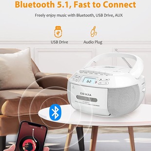 Bluetooth CD Cassette Player with USB & AM/FM RADIO-阿里巴巴