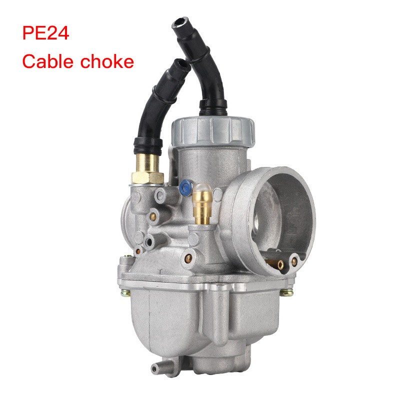 摩托车化油器通用改装京滨PE24 28手动拉线化油器鬼火福喜GY6巧格-阿里巴巴