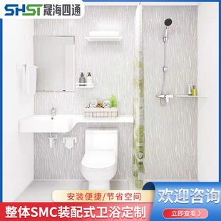 跨境现货UB1216SMC整体淋浴房一体式集成卫生间干湿分离洗澡房-阿里巴巴
