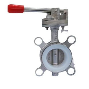 不锈钢对夹蝶阀 D71X 手动手柄软密封硅胶碟阀304蝶阀DN100蝶阀-阿里巴巴