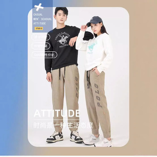 24新款潮牌POLO GWON 男女同款百搭大标卫裤运动长裤束脚休闲裤子-阿里巴巴