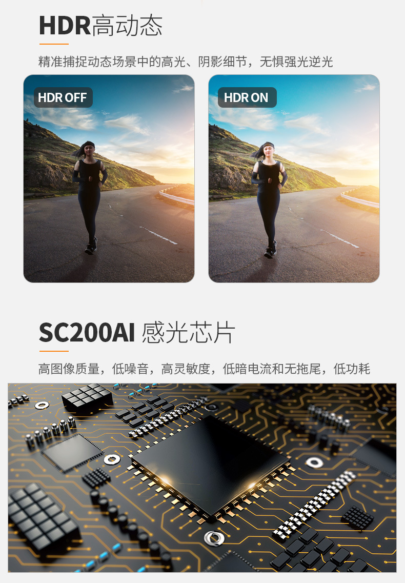 HDR 1080P NIR近红外增强夜视监控IRCUT SC200AI mipi摄像头模组-阿里巴巴