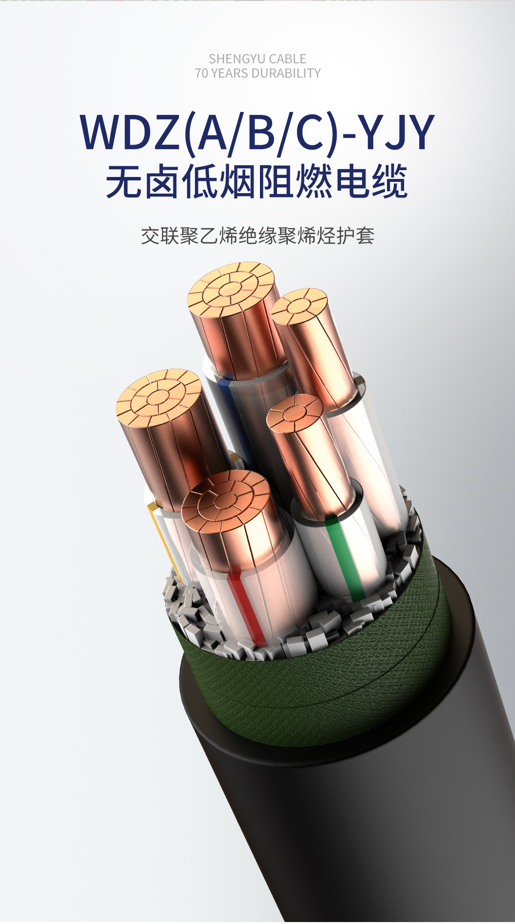 WDZB-YJY 0.6/1kV低烟无卤阻燃交联聚乙烯电力电线电缆多芯-阿里巴巴