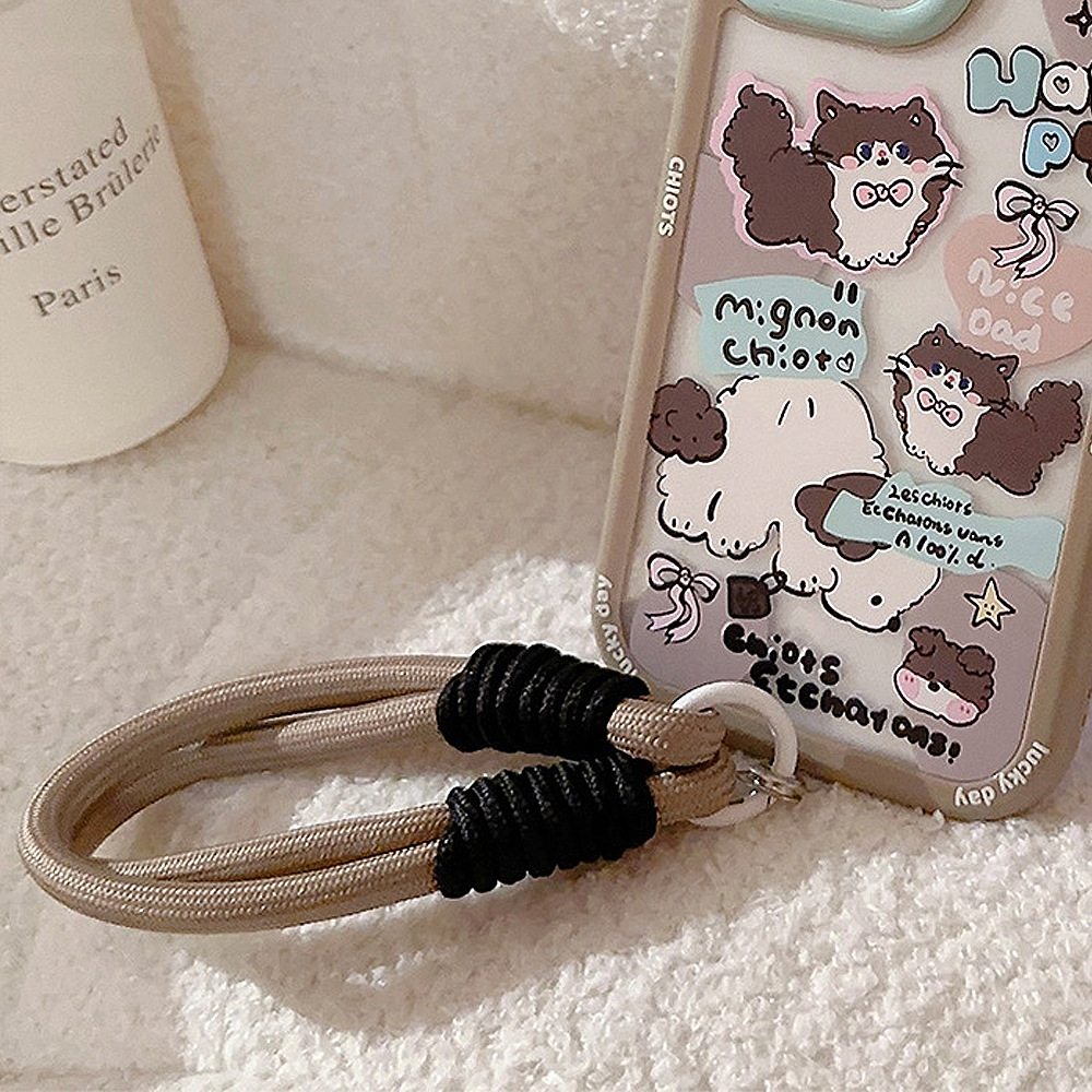 彩色编织手绳适用手机壳挂链手机绳便携手腕带绳手提撞色个性防丢-阿里巴巴