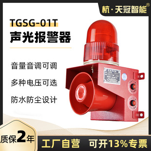 TGSG-01T多功能声光报警器 可调一体化声光报警器 室外 车间 220v-阿里巴巴