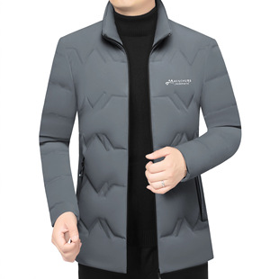 男士立领羽绒服2025冬季新款加厚保暖时尚商务休闲轻薄保暖外套潮-阿里巴巴