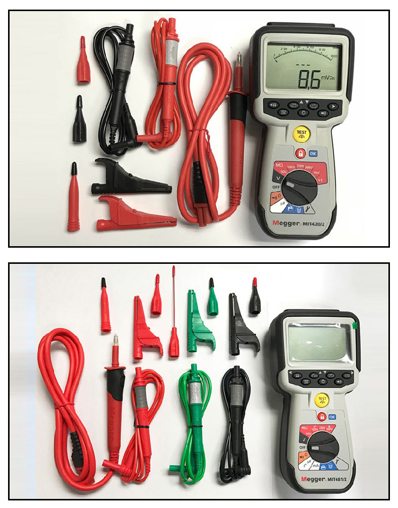 绝缘电阻测试仪MEGGER兆欧表MIT481/2数字摇表MIT420/2蓝牙连接-阿里巴巴