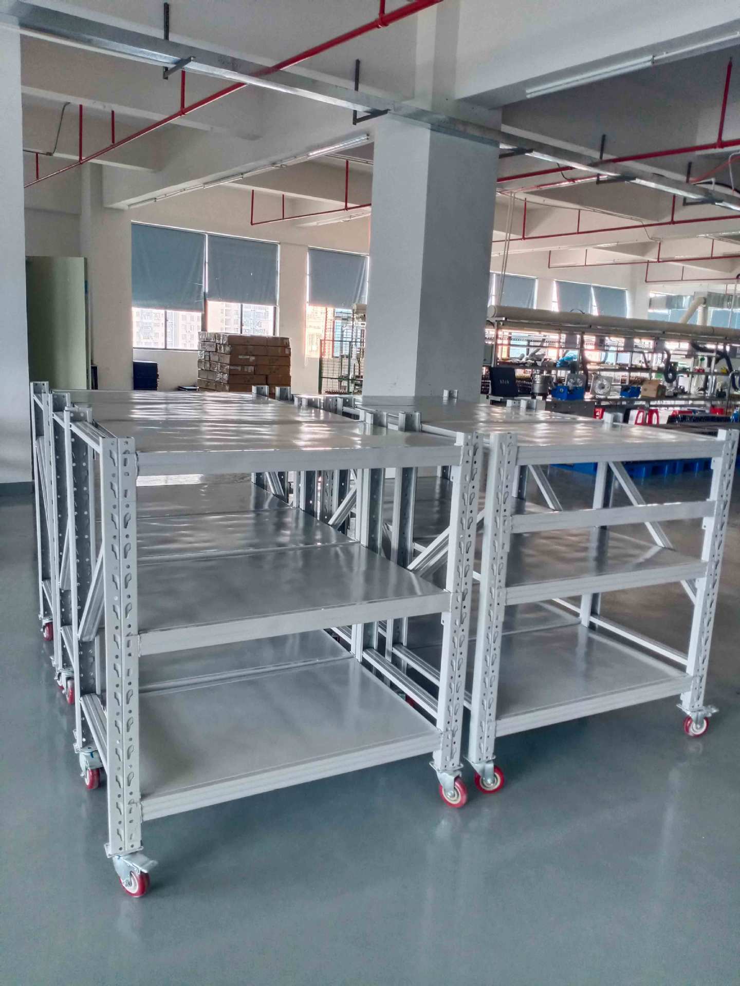 京粤可移动货架带轮移动货架仓库多层重型仓储置物架带轮货架批发-阿里巴巴