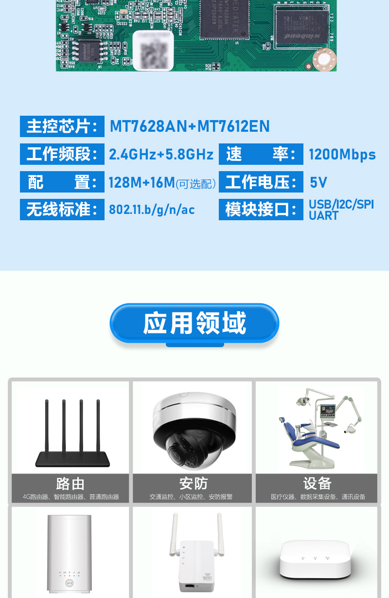 MT7628ANMT7612E双频WIFI路由模块核心板mtkOpenWrt开发板无线-阿里巴巴