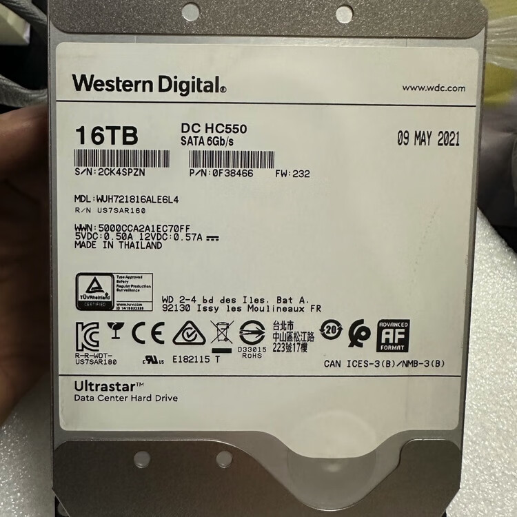 16T 硬盘 16TB HC550 氦气盘 WUH721816ALE6L4 DC HC550企业-阿里巴巴