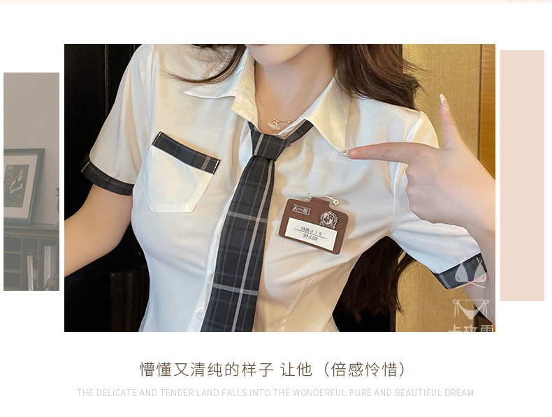 卡玫雪性感学生服装COS清纯女高魅诱惑JK短裙激情免脱工作服 1956-阿里巴巴