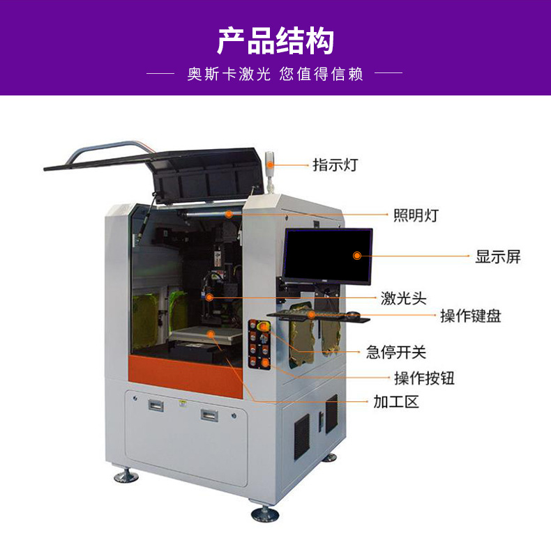 紫外皮秒激光切割机FPC硅片MPI透明膜PET晶圆激光划片切割机-阿里巴巴