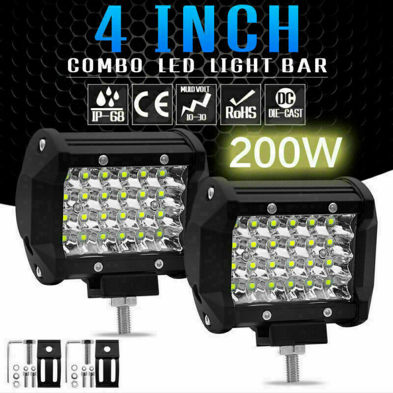 LED work light four rows of 200W 24 lights three-mesh off-road vehicle ...