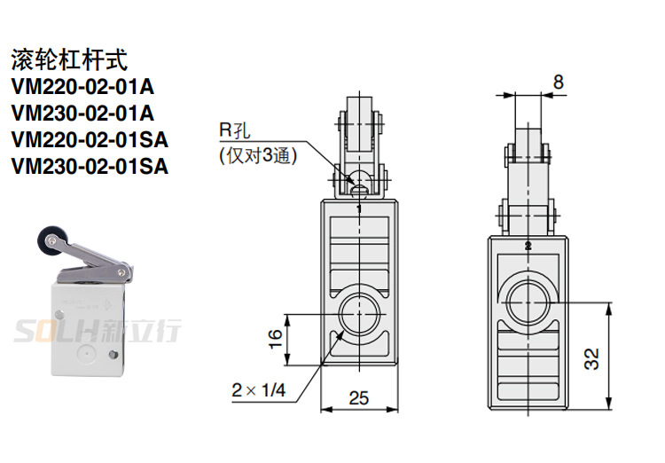 气动阀VM机械阀VM230/VM220-02-00A/01A/02A/02SA-阿里巴巴