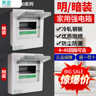 天正电气 PZ30配电箱-10 15 18 20 24回路暗装明装强电照明终端箱-阿里巴巴