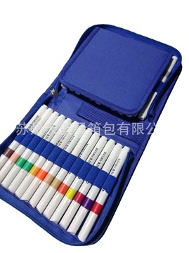 定制折叠拉链式马克笔包水彩笔收纳包，60支画笔袋，学生彩铅笔包-阿里巴巴
