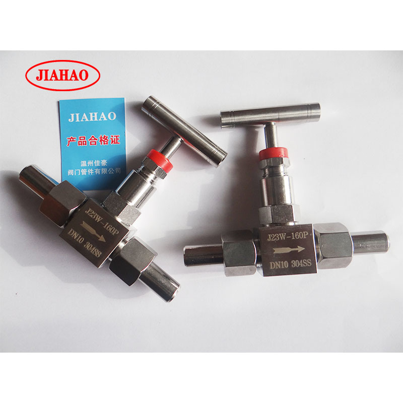 J21W-160P J23W-160P DN10 304不锈钢一字手柄外螺纹截止针型阀门-阿里巴巴