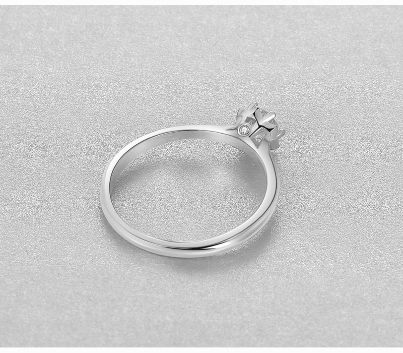 s925纯银戒指镀 pt950六爪雪花单钻花朵50分莫桑石仿真钻戒指环女-阿里巴巴