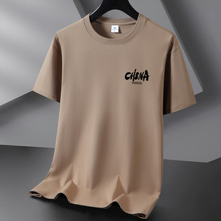 重磅220G新疆棉短袖t恤ins潮男女纯棉夏季圆领半袖休闲打底衫体恤-阿里巴巴