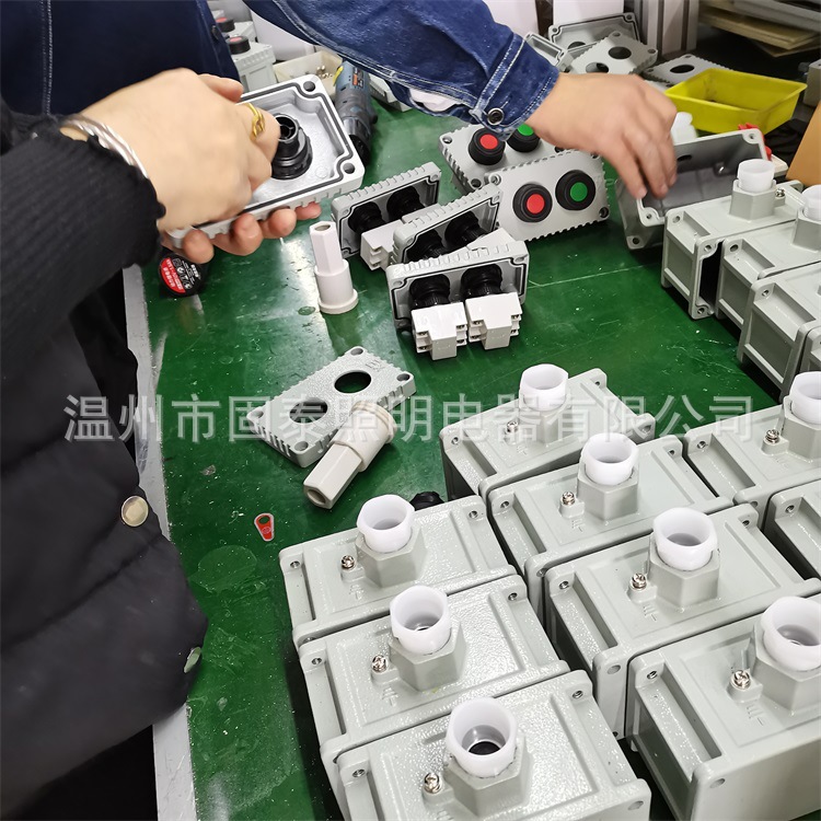 BZA53-2铝合金防爆按钮盒 LA53-1挂式急停防爆控制按钮 启停按钮-阿里巴巴