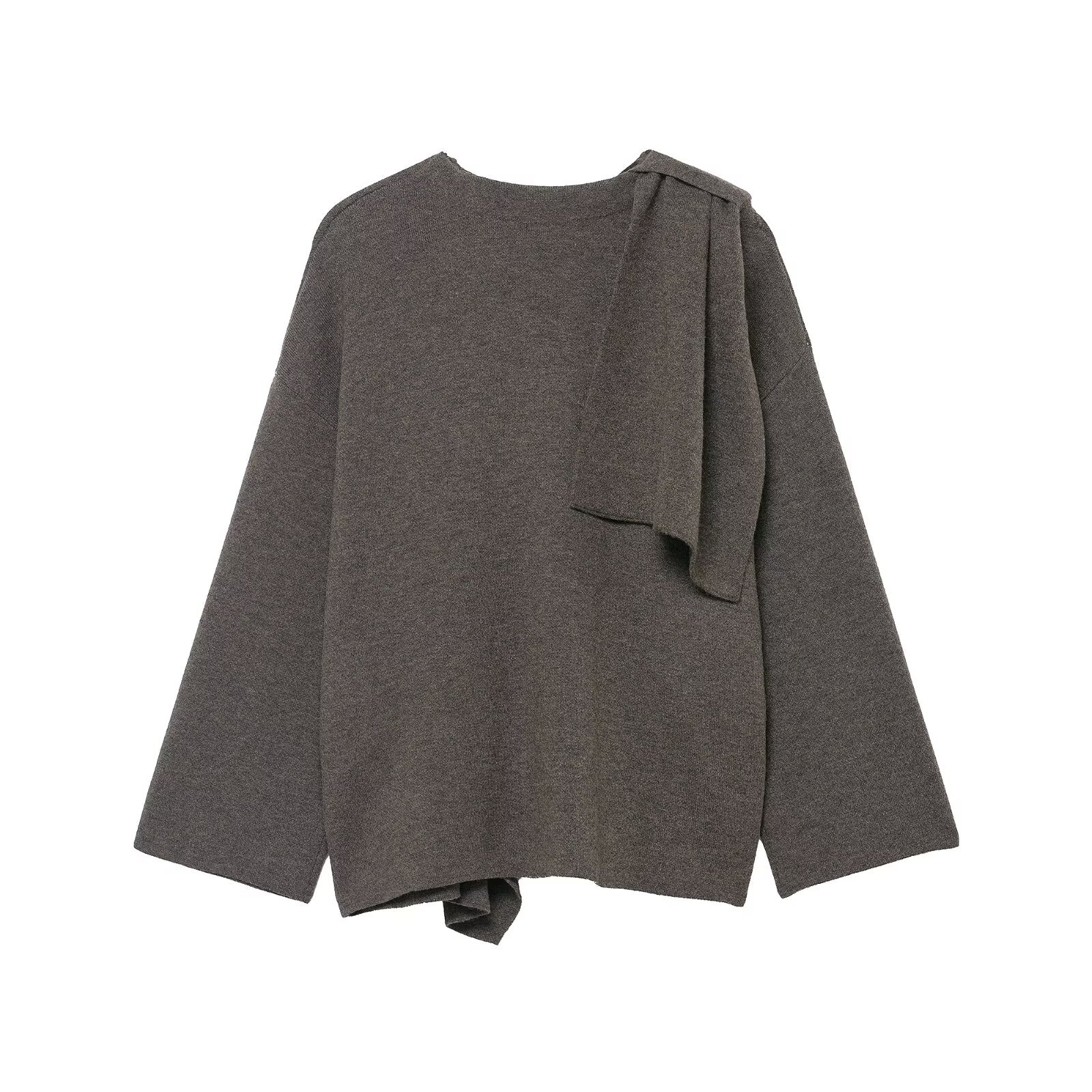 跨境外贸女装2025秋冬新款欧美风时尚配围巾针织斗篷外套2756140-阿里巴巴