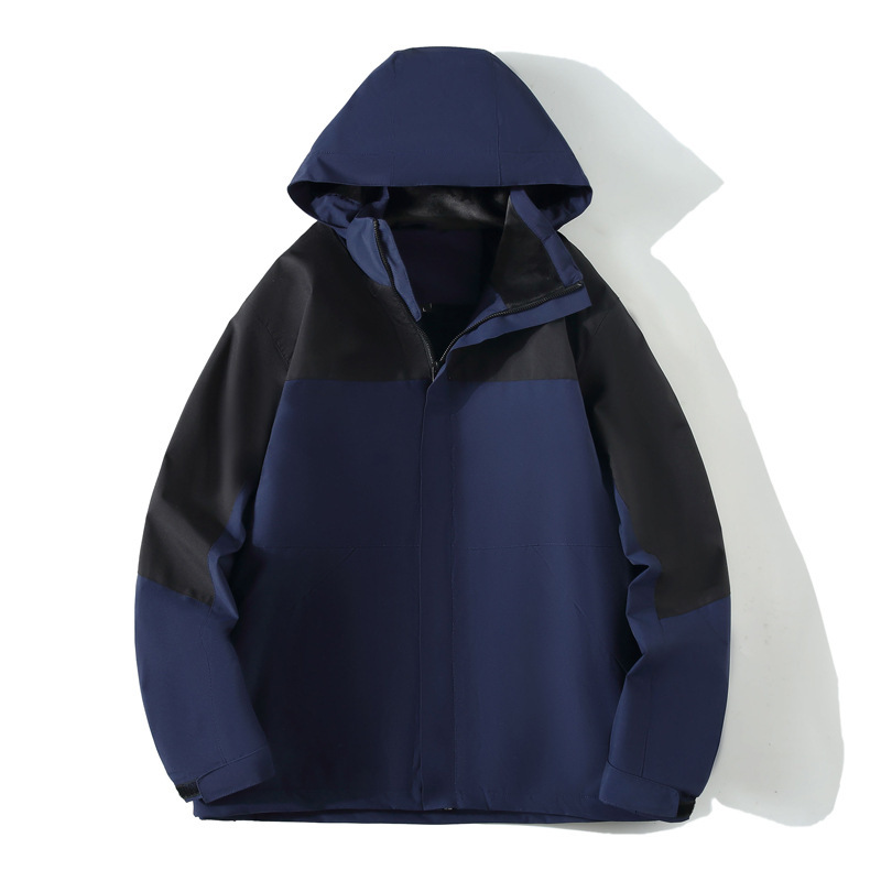 冲锋衣男女款一体绒单件套户外夹绒防风防水登山服秋冬季情侣外套-阿里巴巴