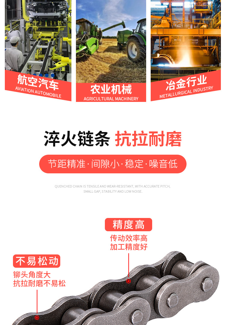 工业传动链条3分06B/4分08B/5分10A/6分12A/1寸16A/单排双排链条-阿里巴巴