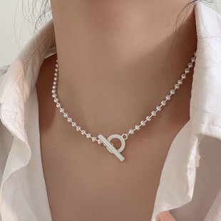 OT扣ins风车花纯银项链s925小众设计高级感潮流百搭冷淡风毛衣链-阿里巴巴