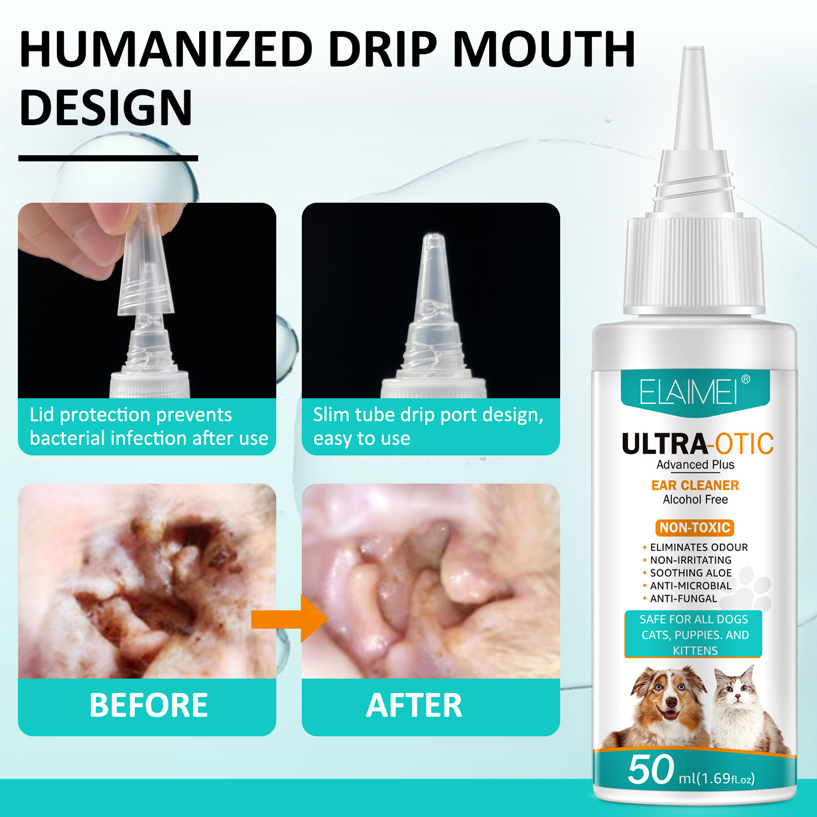ELAIMEI 宠物滴耳液Pet Ear Care Solution-阿里巴巴