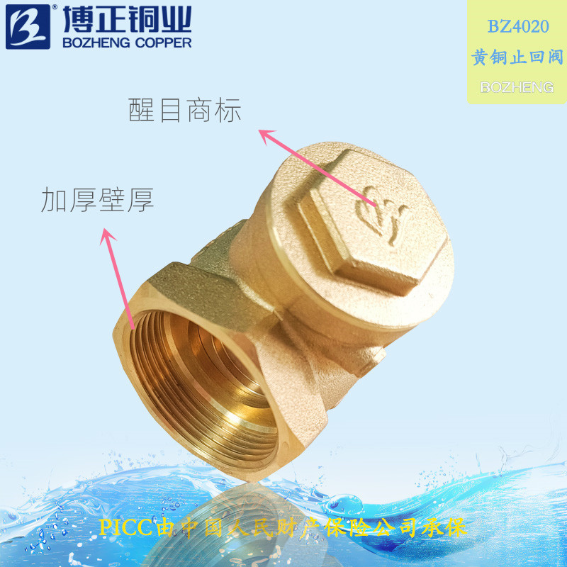 博正 黄铜止回阀 H11W-16T 实用管道逆止阀 摇摆单向阀 BZ 4020-阿里巴巴