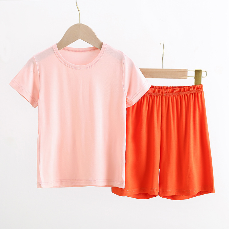Children's pajamas boys' summer girls' short-sleeved baby air ...