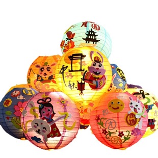 中秋灯笼中秋节小灯笼手提越南带灯摆摊兔子灯古风手工发光燈籠-阿里巴巴