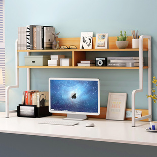 简易桌上书架置物架简约落地收纳学生用省空间收纳钢木小书架家用-阿里巴巴