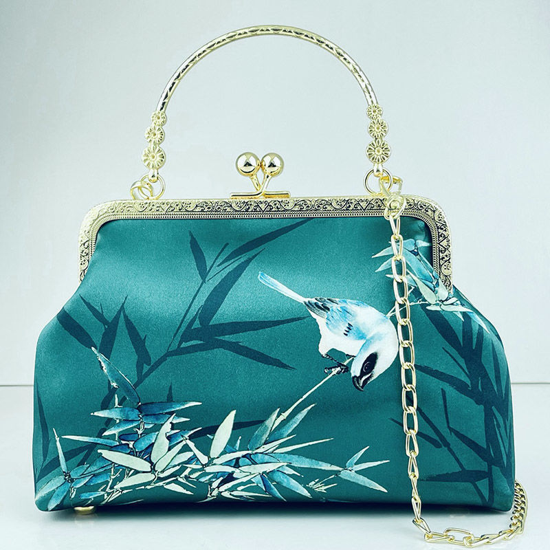 Hand grip Chinese Qipao Bags huai antique gold new qipao bag mouth ...