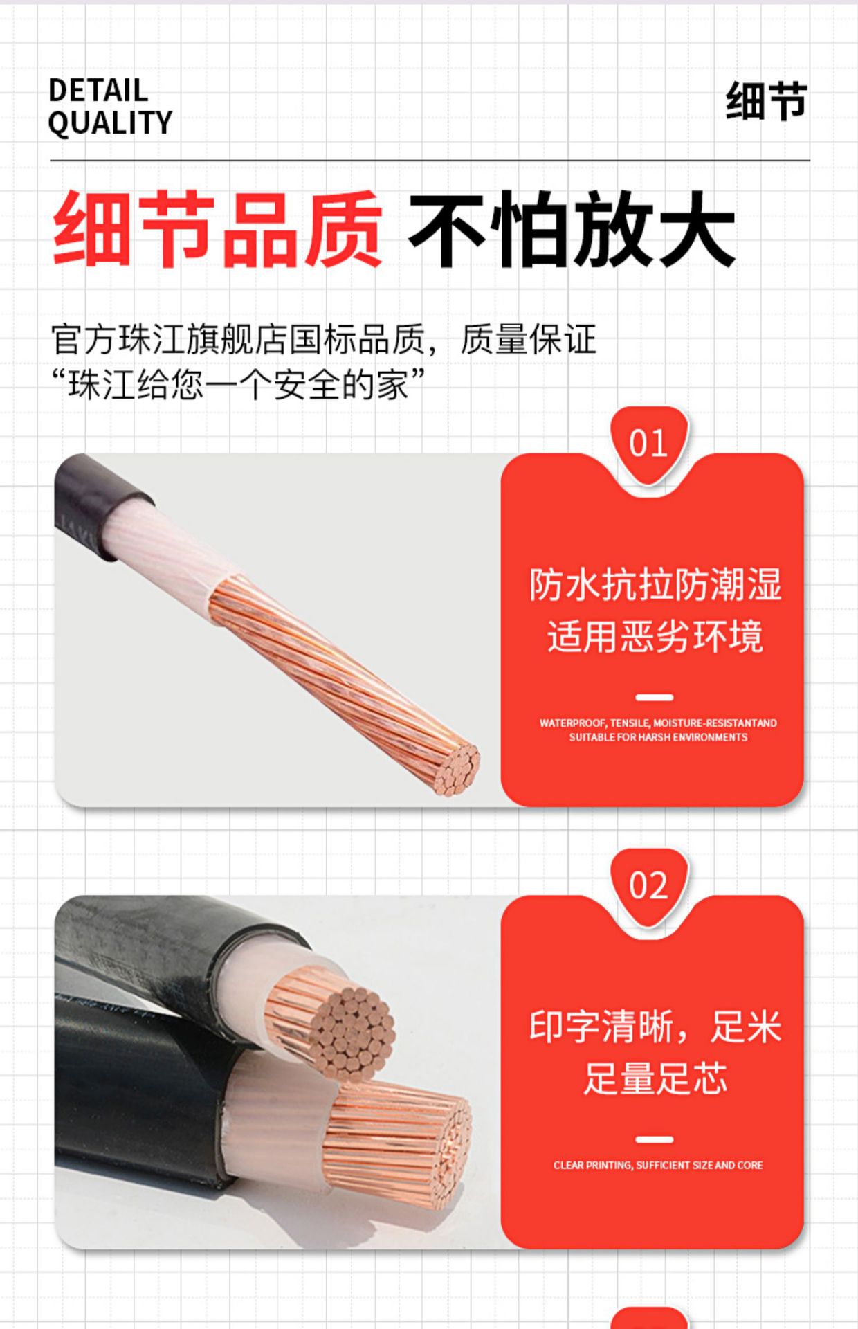 广东珠江电缆ZC-YJV国标纯铜单芯10/16/25/-300电力电缆线耐高温-阿里巴巴