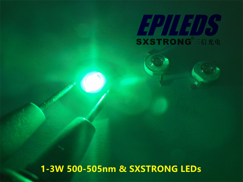 厂家3w绿光490nm500nm大功率led灯珠台湾光宏K1芯片信号灯水族灯-阿里巴巴