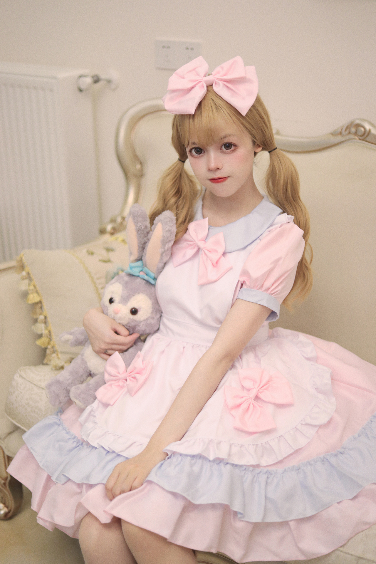 日系女仆lolita软妹裙COS动漫奶油小甜心咖啡厅萌系女佣制服套装-阿里巴巴