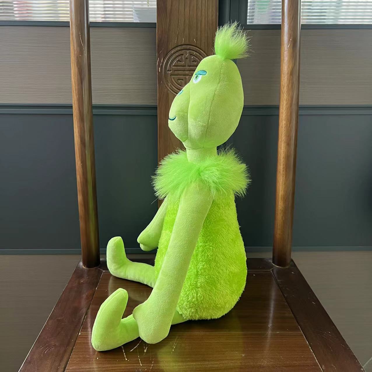 跨境热销热转印圣诞怪杰毛绒玩具Grinch绿毛怪格林奇动漫卡通公仔-阿里巴巴