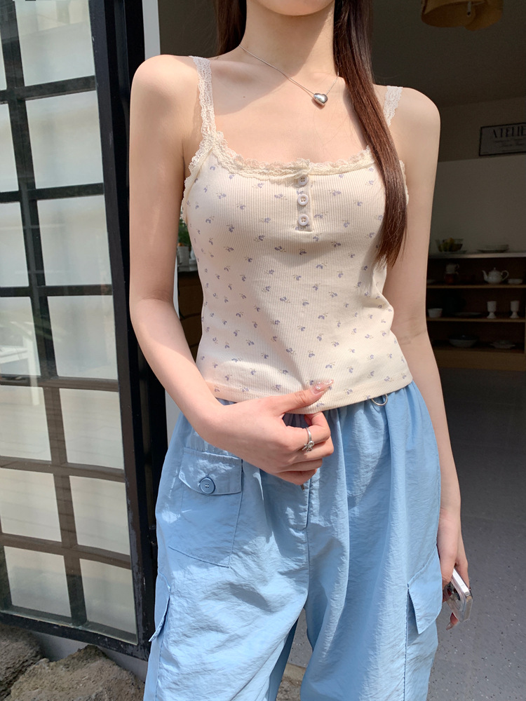 9112#冰丝夏季新款辣妹外穿吊带背心女带胸垫短款内搭百搭上衣潮-阿里巴巴