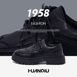 抖音环球休闲男皮鞋款百搭厚底高级正装男士英伦风男鞋ZHQ-HY103-阿里巴巴