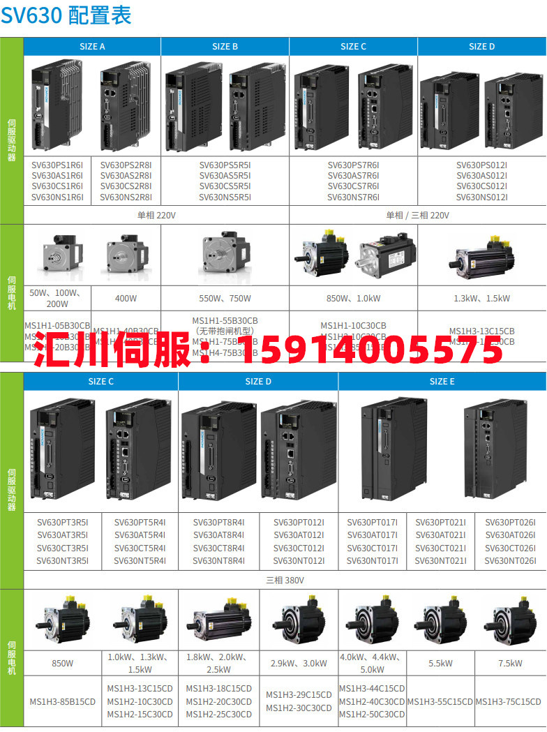 全新汇川 MS1H1/4-40/75B30CB-T/A331/332/334Z/R-S/X6 伺服电机-阿里巴巴